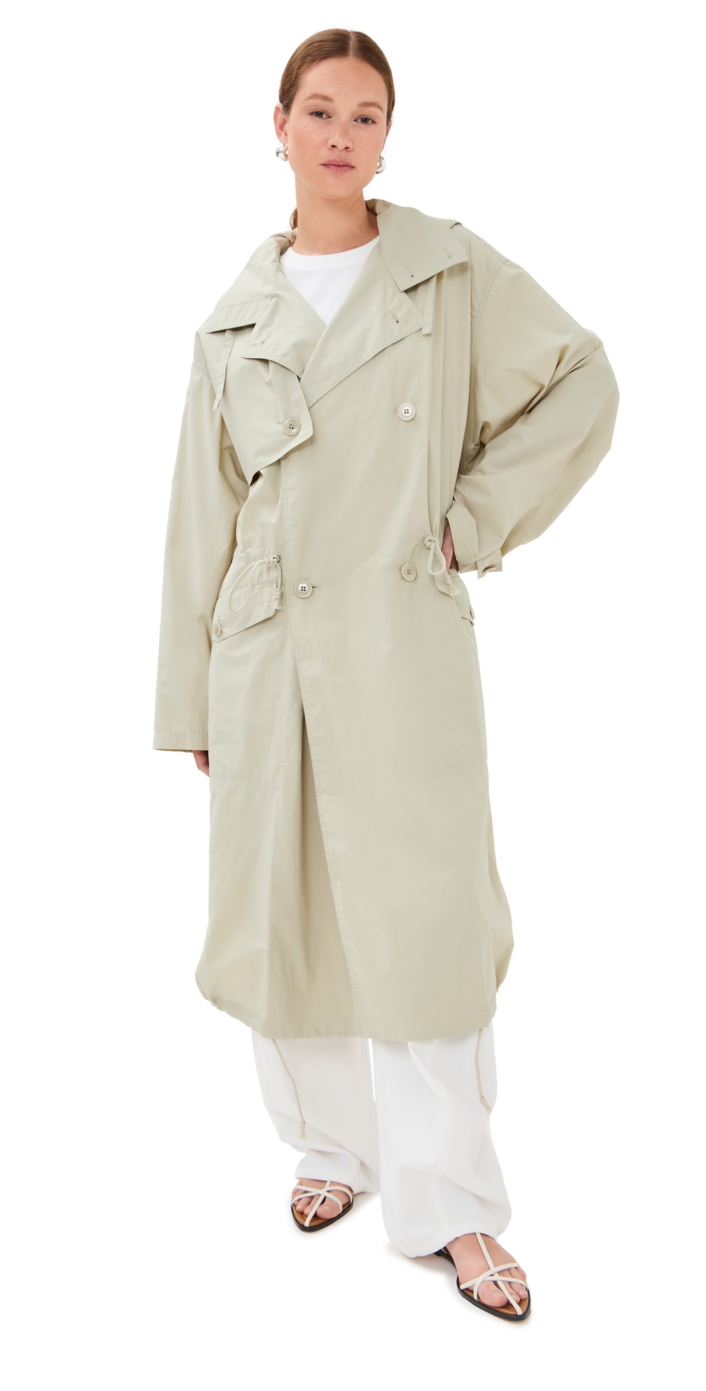 LIGHT HOODED TRENCH Lサイズ Lemaire Light Hooded Trench In Stone Beige - 54% Off | Editorialist